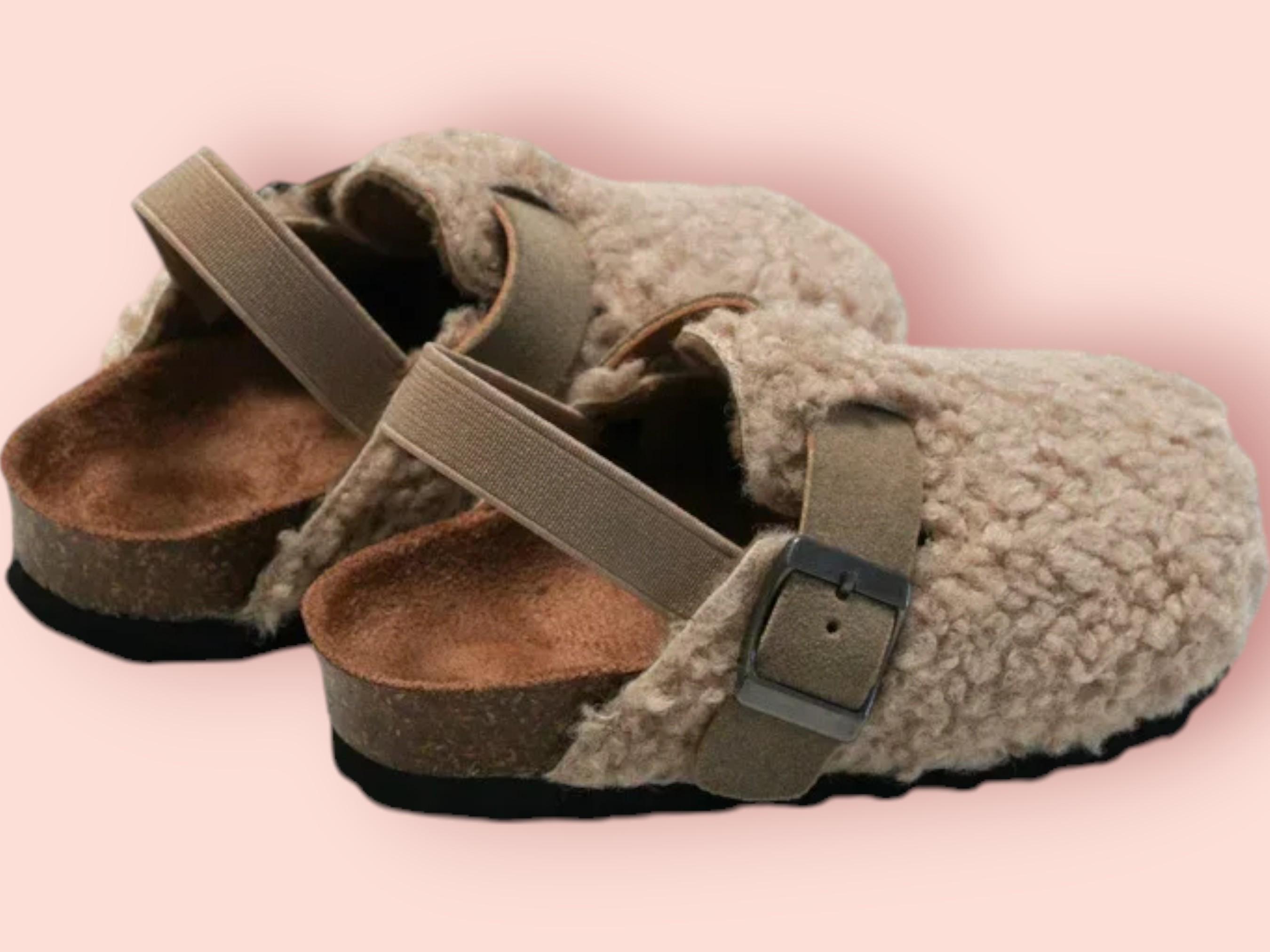 Children's Fleece Clogs Elastic Plush Slippers for Baby Boys & Girls ...