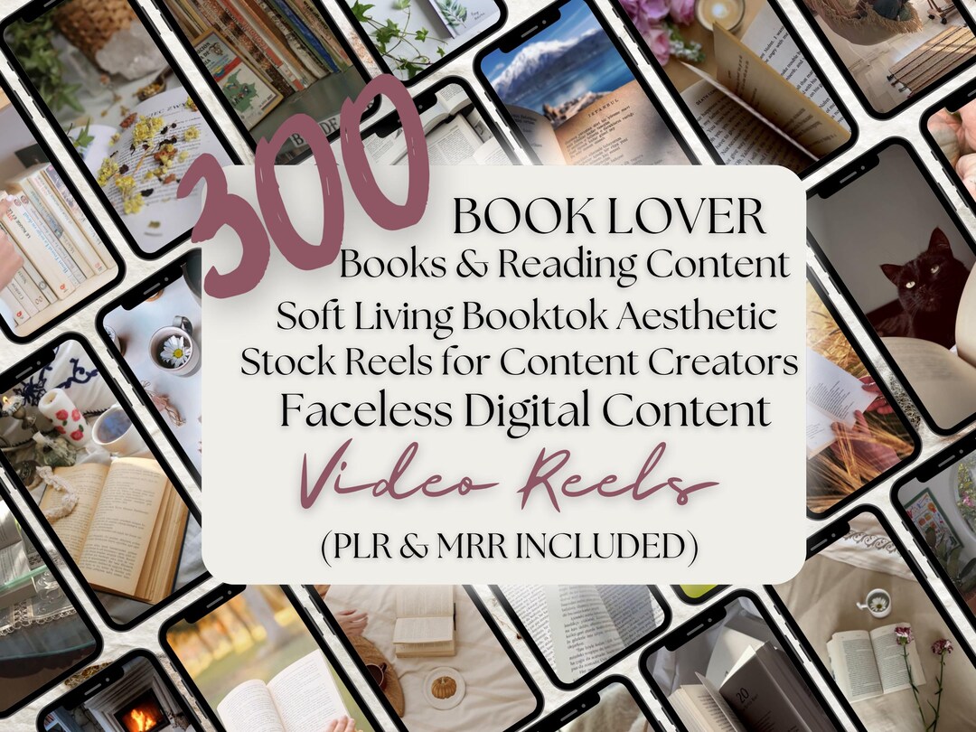 300 Book Lover Reels | Viral Booktok Video Templates | Reading ...