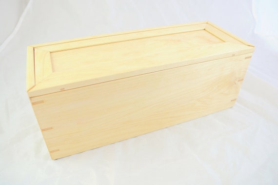 Slide Top Wood Box Hard Maple Pegs & Jokers Storage Box | Etsy