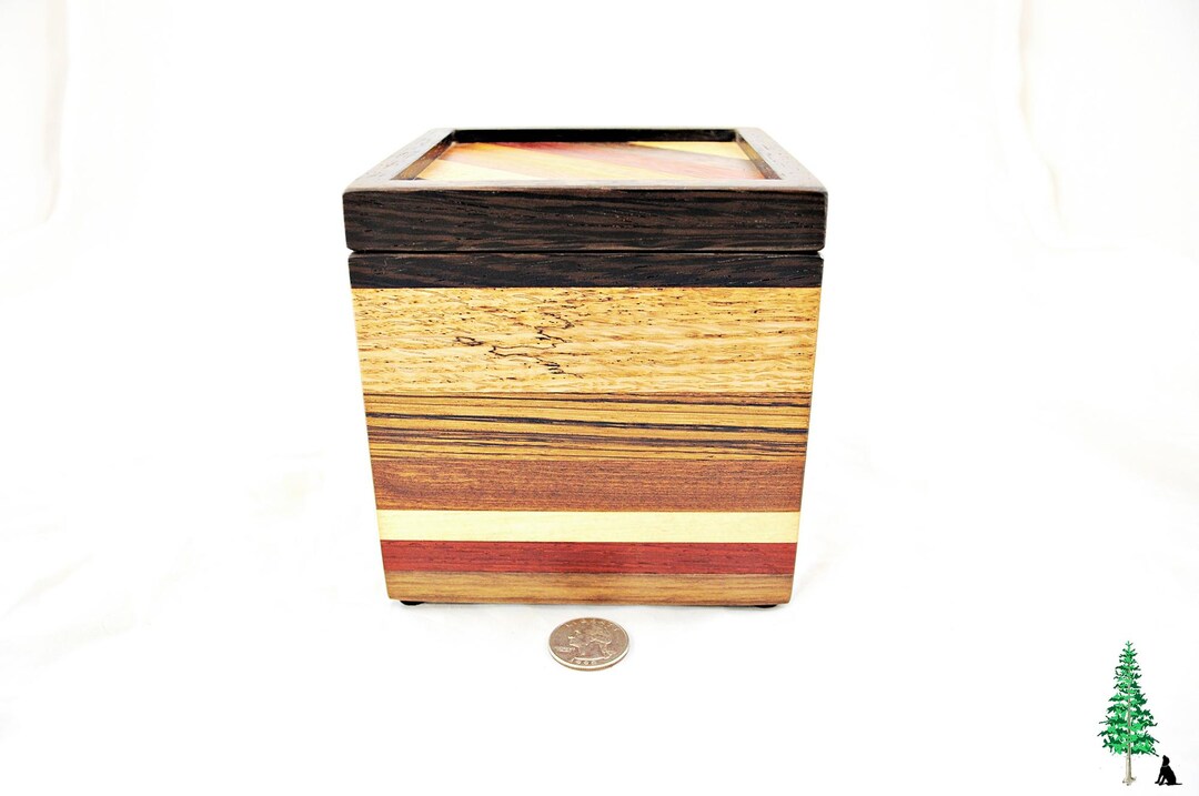 Continuum 5" Wood Cube Box - # CON5-003 | Free Shipping | | Heirloom ...