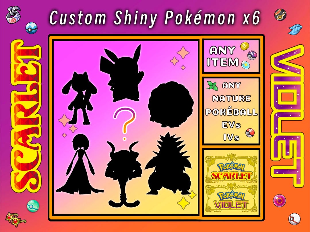 Custom Shiny Non-legendary Pokemon Team | Pokemon Scarlet and Violet ...