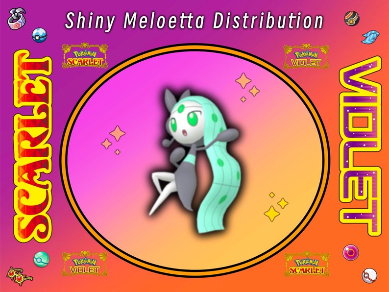 Shiny Meloetta Distribution Pokemon Scarlet & Violet - Etsy