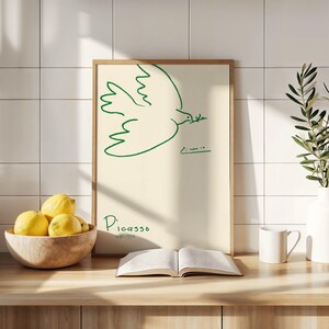 Picasso the Dove of Peace Prints, Digital Download, Pastel Drawing ...