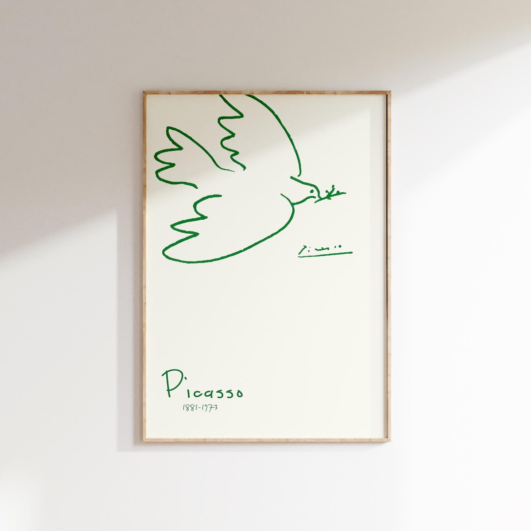 Picasso the Dove of Peace Prints, Digital Download, Pastel Drawing ...