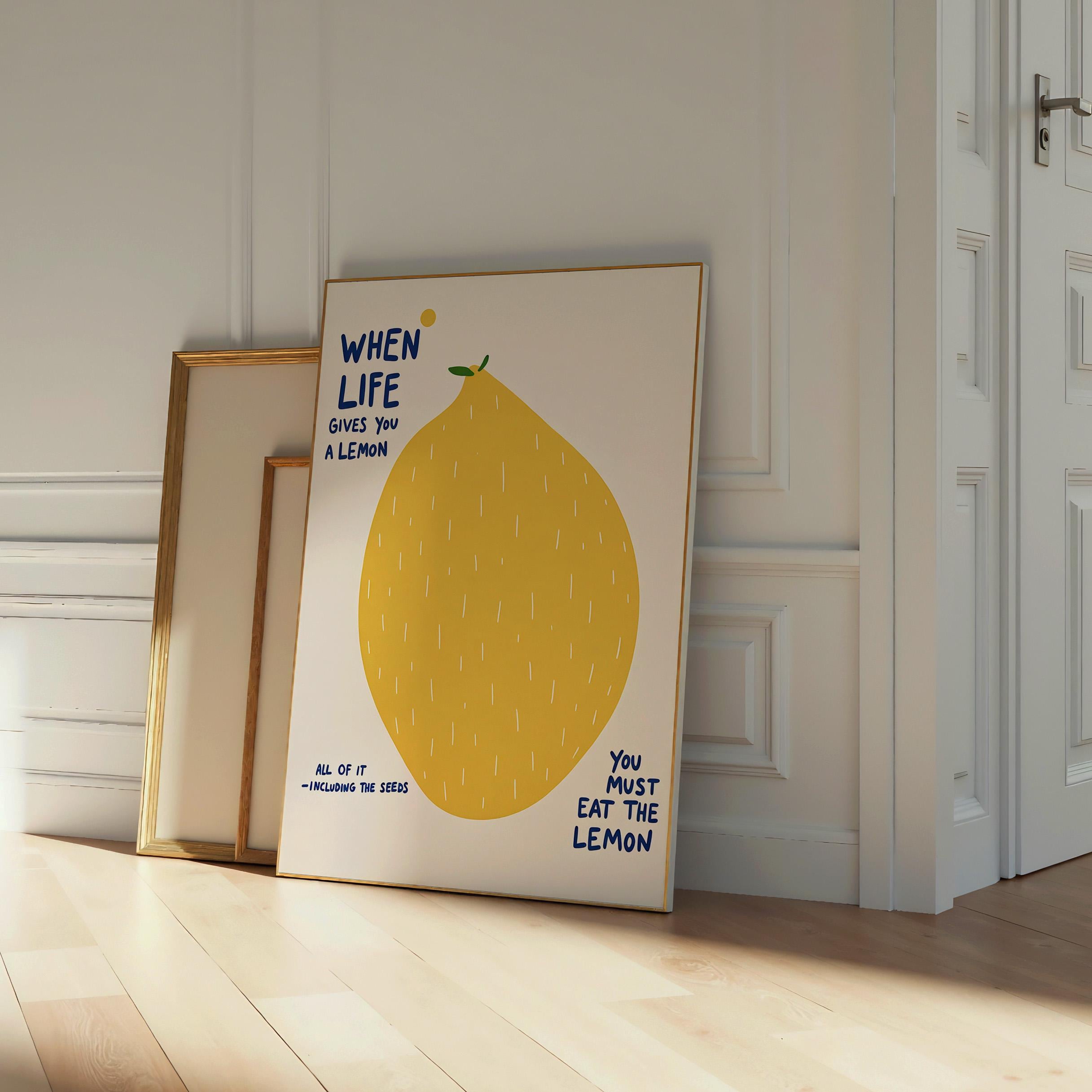 When Life Gives You a Lemon Prints, Digital Download, Citrus Painting ...