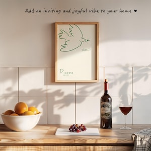 Picasso the Dove of Peace Prints, Digital Download, Pastel Drawing ...