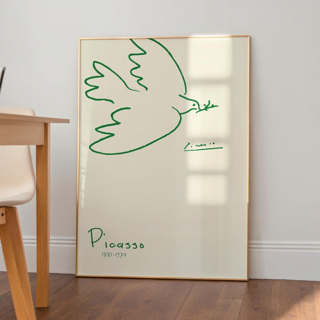 Picasso the Dove of Peace Prints, Digital Download, Pastel Drawing ...