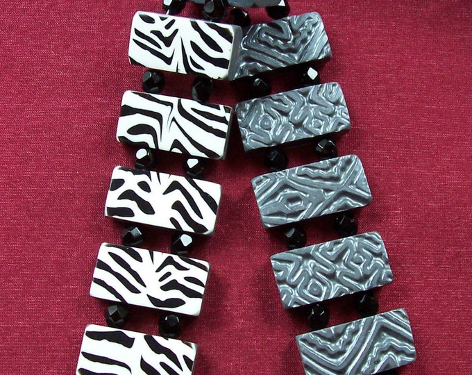 Zebra Print Reversible Tile Beads Z198 - Etsy