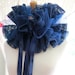 Navy Blue Lace Collar With Tulle - Gothic or Victorian Style Neckpiece ...