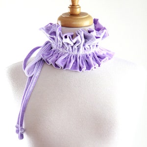 Lilac Lavender Crushed Velvet Collar - Victorian Style Choker Collar ...