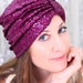 Women's Fashion Turban in Wine Sequins - Sequin Hair Turbans by ...