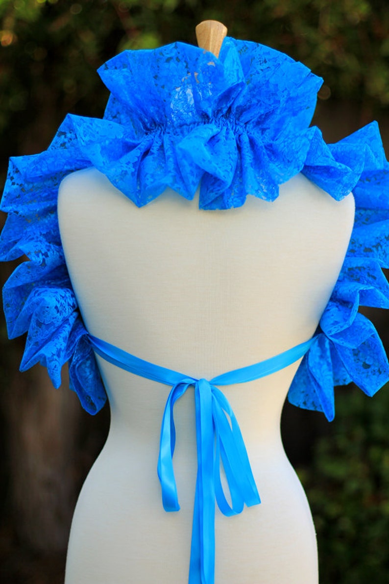 Turquoise Lace Collar Fashion Neck Ruff for Burlesque or | Etsy