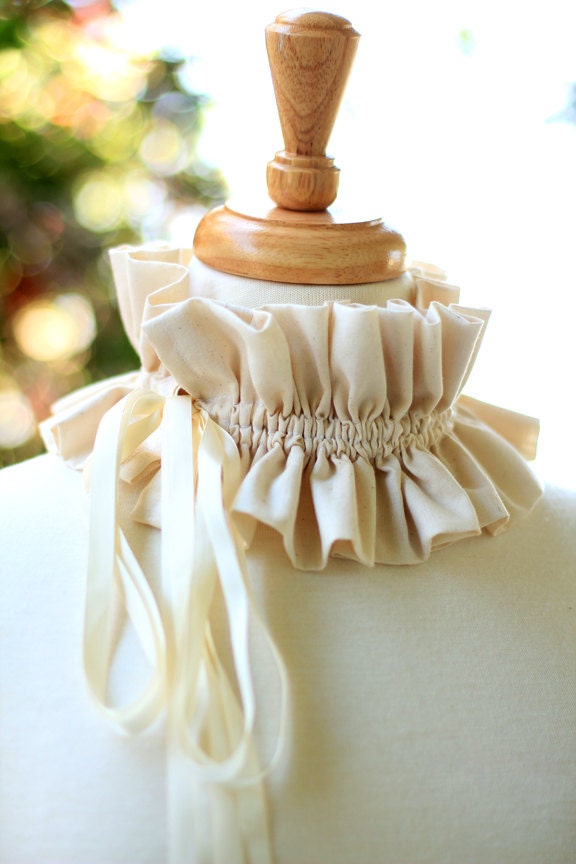 Victorian Fashion Collar Women's Ruffled Choker in Ivory | Etsy