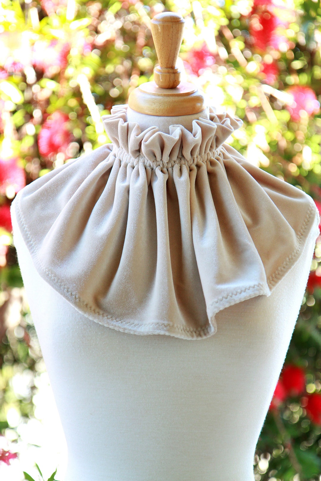 Cream Velvet Collar - Victorian Inspired Statement Collar or Neck Frill ...