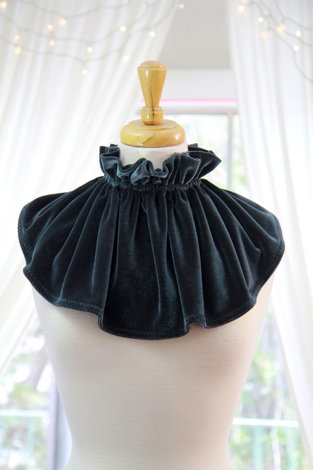 Charcoal Grey Velvet Collar - Victorian Inspired Statement Collar or ...