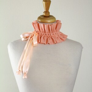 Peach Victorian Ruffle Collar - Edwardian, Regency or Elizabethan ...