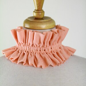 Peach Victorian Ruffle Collar - Edwardian, Regency or Elizabethan ...
