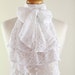 Jabot Collar in White, Ivory, or Black Lace - Edwardian, Victorian, or ...