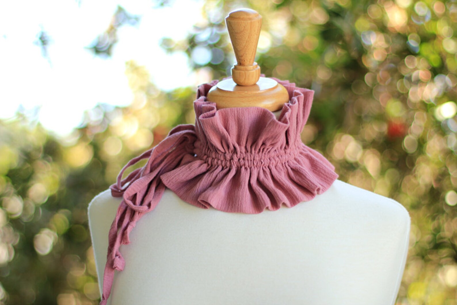 Victorian Style Fashion Collar Ruffled Choker in Mauve - Etsy