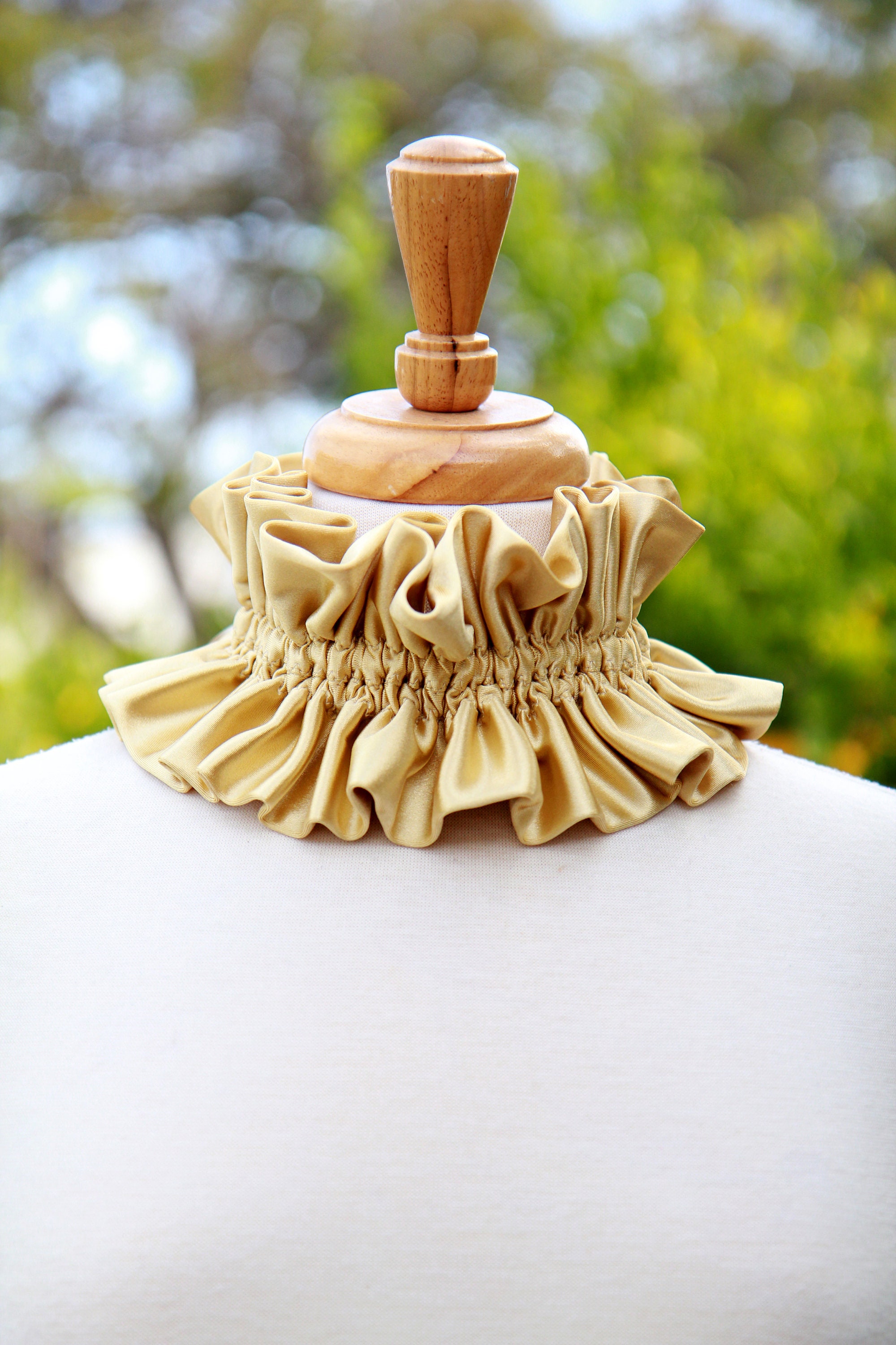Gold Satin Statement Collar - Ballet or Dance Collars - Victorian ...