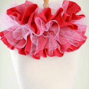 Red and Pink Glitter Tulle Bolero, Shrug, Collar, or Ruff - Victorian ...