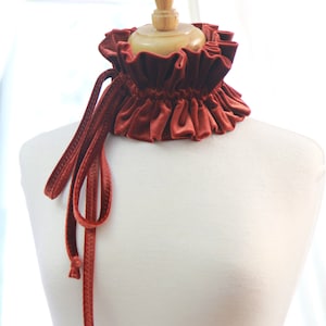 Rust Velvet Collar - Women's Neck Ruff - Victorian Style Fashion ...