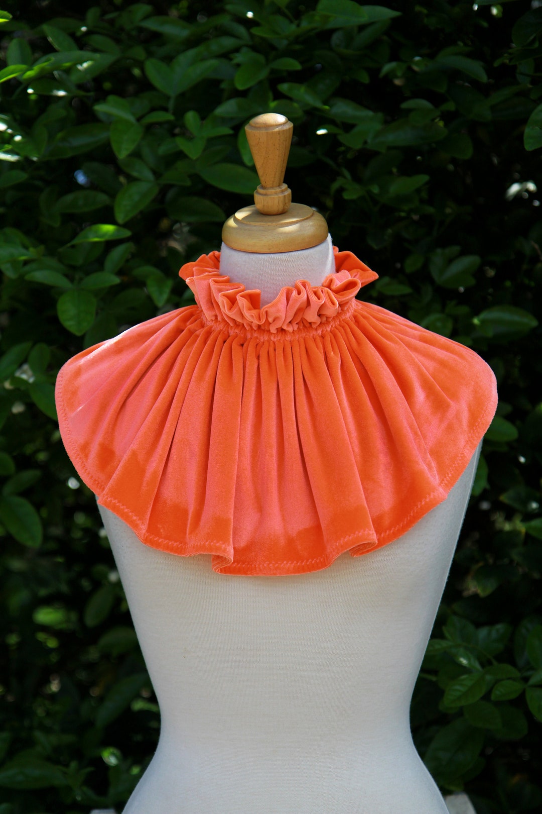 Bright Orange Velvet Collar - Victorian Inspired Statement Collar or ...