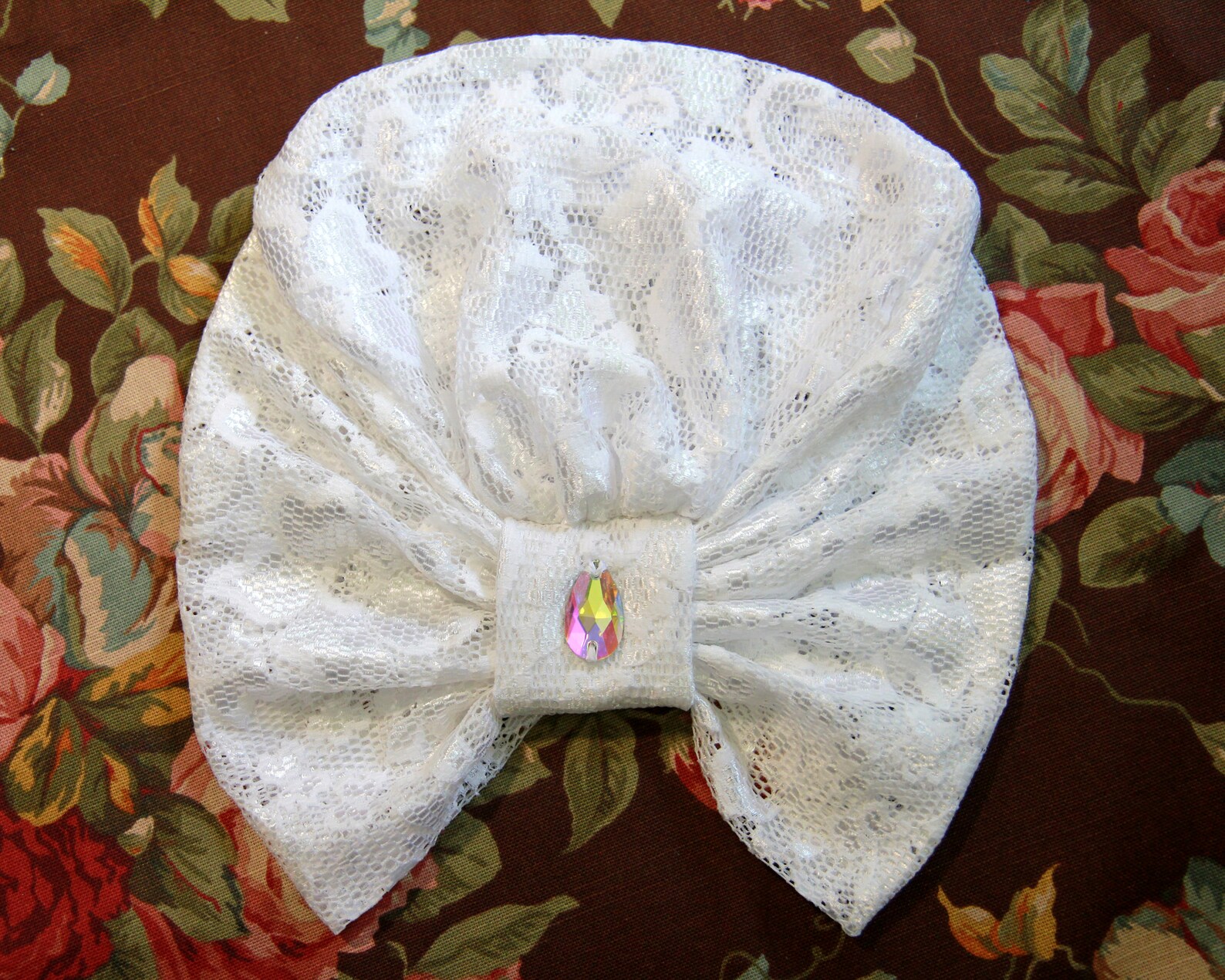 Lace Turban Black White or Ivory Bohemian Fashion Hair | Etsy