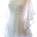 Mini Caftan With Ruffles - Beach Cover up Dress - Kaftan in White ...