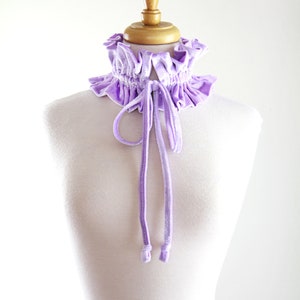 Lilac Lavender Crushed Velvet Collar - Victorian Style Choker Collar ...