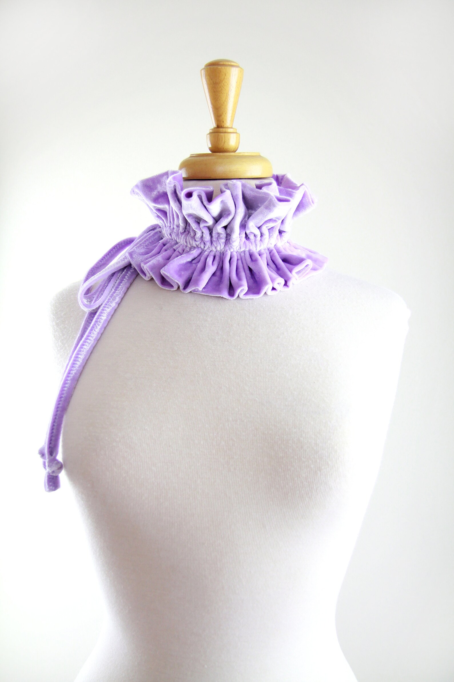 Lilac Lavender Crushed Velvet Collar - Victorian Style Choker Collar ...