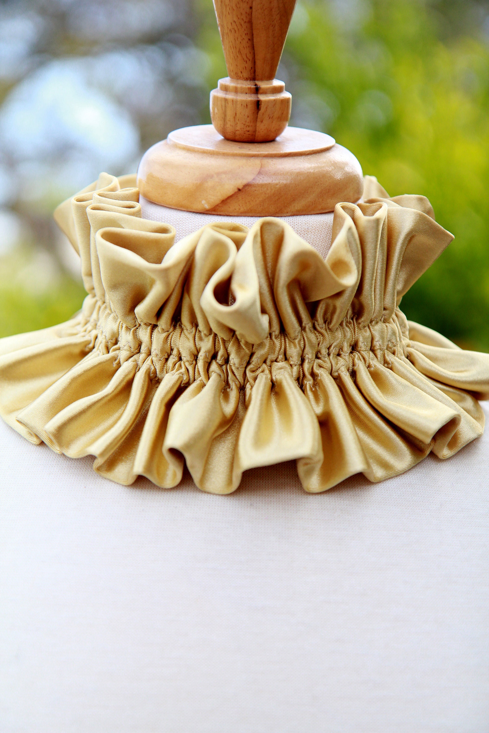 Gold Satin Statement Collar - Ballet or Dance Collars - Victorian ...