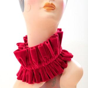 Red Velvet Collar - Victorian Style Fashion Collars - Women's Velvet ...