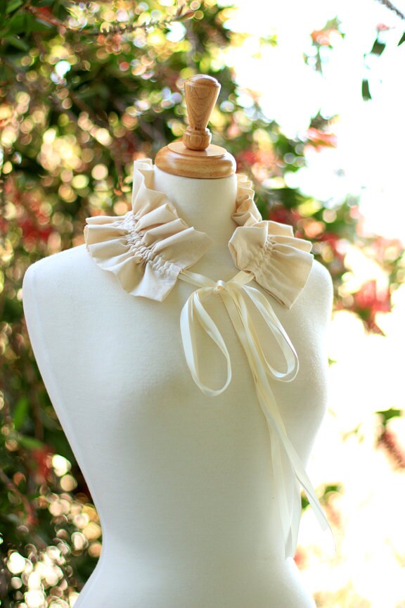 Victorian Fashion Collar Women's Ruffled Choker in Ivory | Etsy