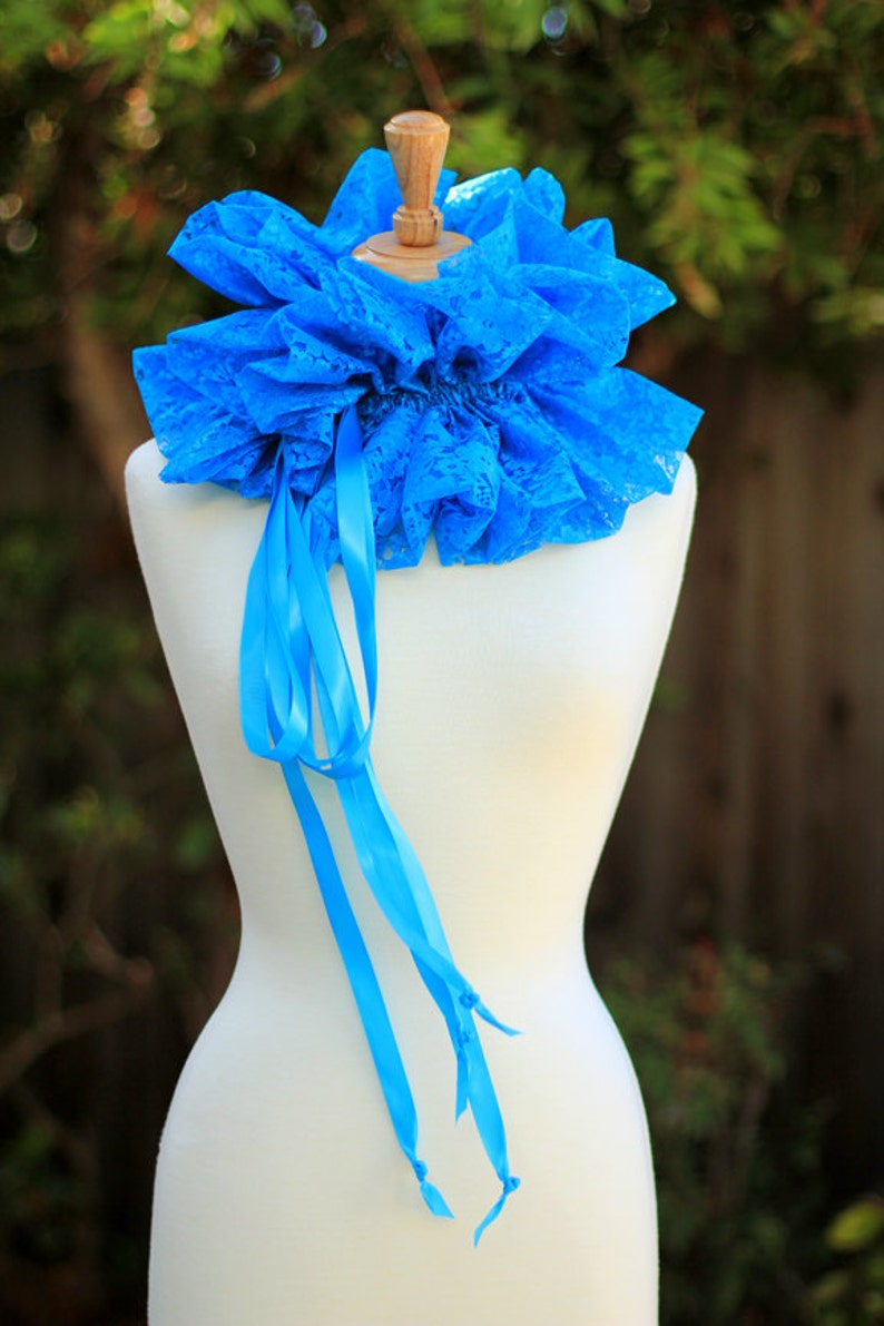 Turquoise Lace Collar Fashion Neck Ruff for Burlesque or | Etsy