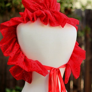 Red Lace Collar - Fashion Neck Ruff for Burlesque or Elizabethan ...