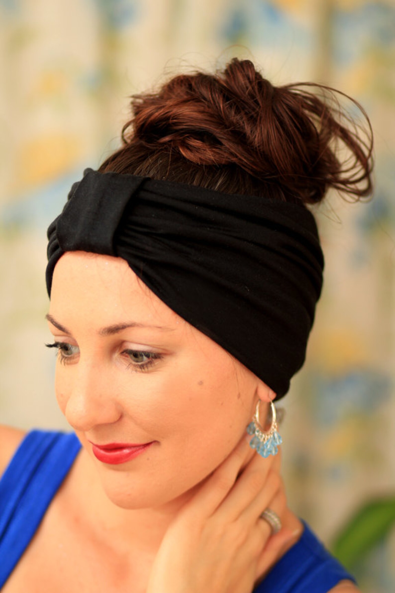 Turban Headband - Hair Warp in Chocolate Brown Jersey Knit - Boho Style ...