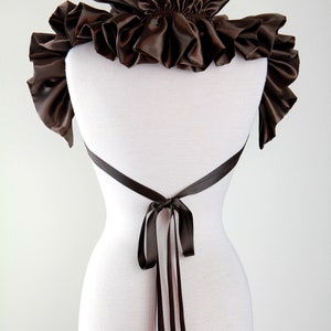 Chocolate Brown Satin Bolero, Shrug, Collar - Regency Costume or ...