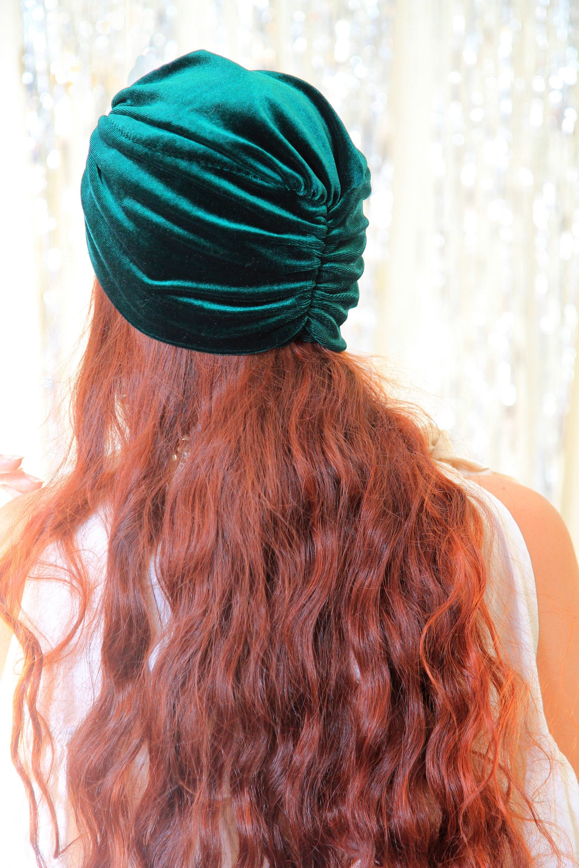 Velvet Turban in Hunter Green Turban Hat Womens Hair | Etsy