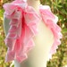 Pastel Pink Ruffle Scarf Victorian Fashion Collar in Cotton - Etsy
