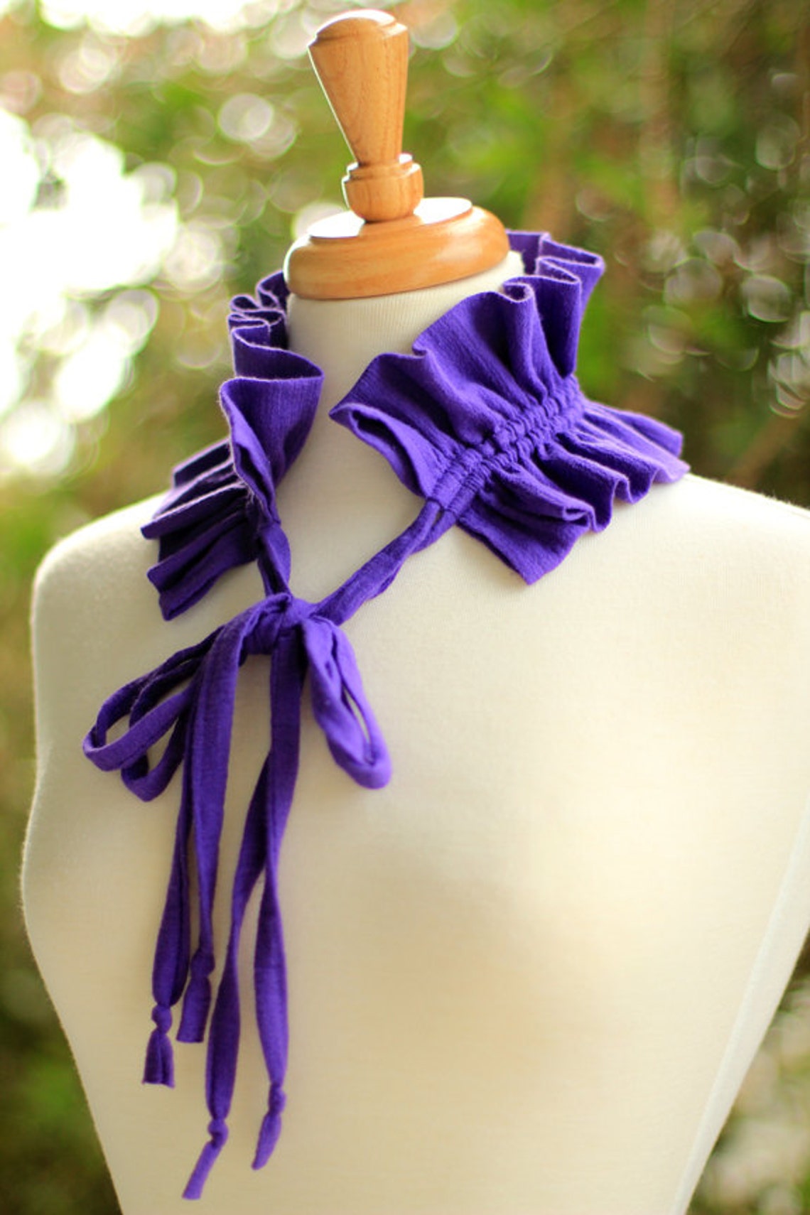 Victorian Style Fashion Collar Ruffled Choker in Purple | Etsy