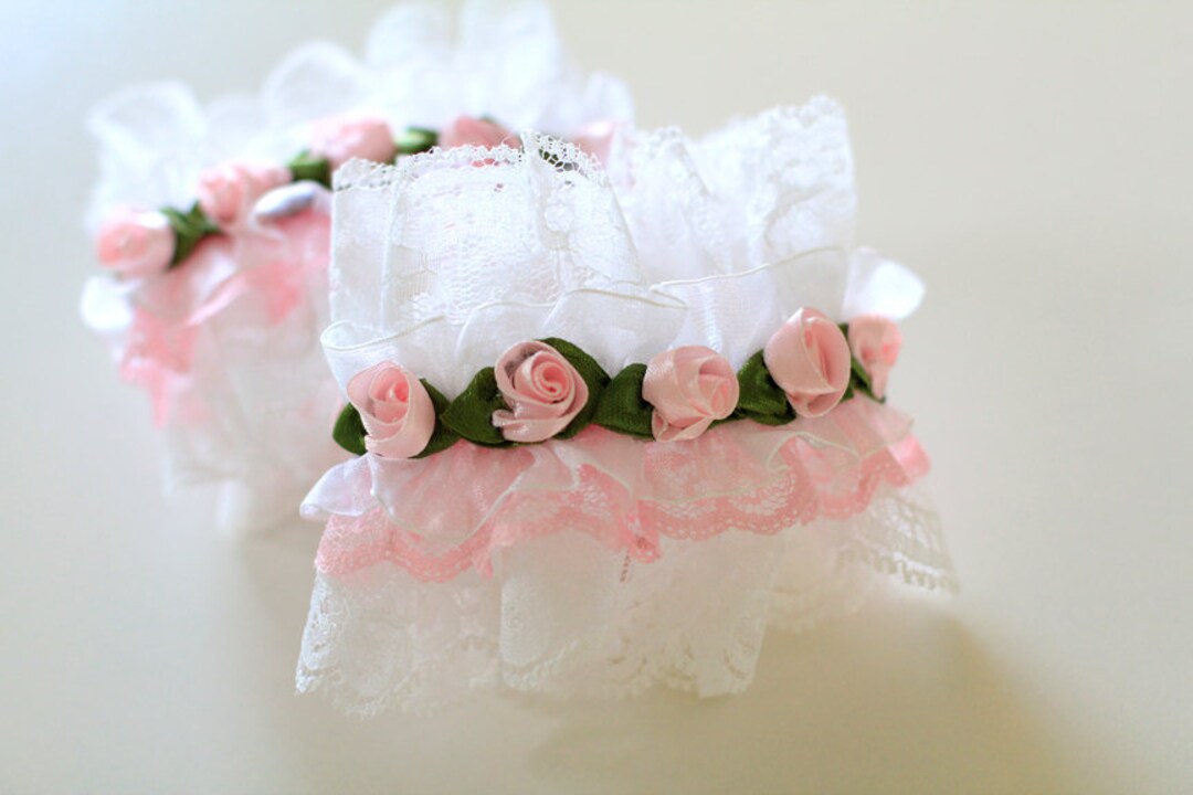 Lace Cuffs White With Pink Roses Victorian Style Tea Party Accessories ...