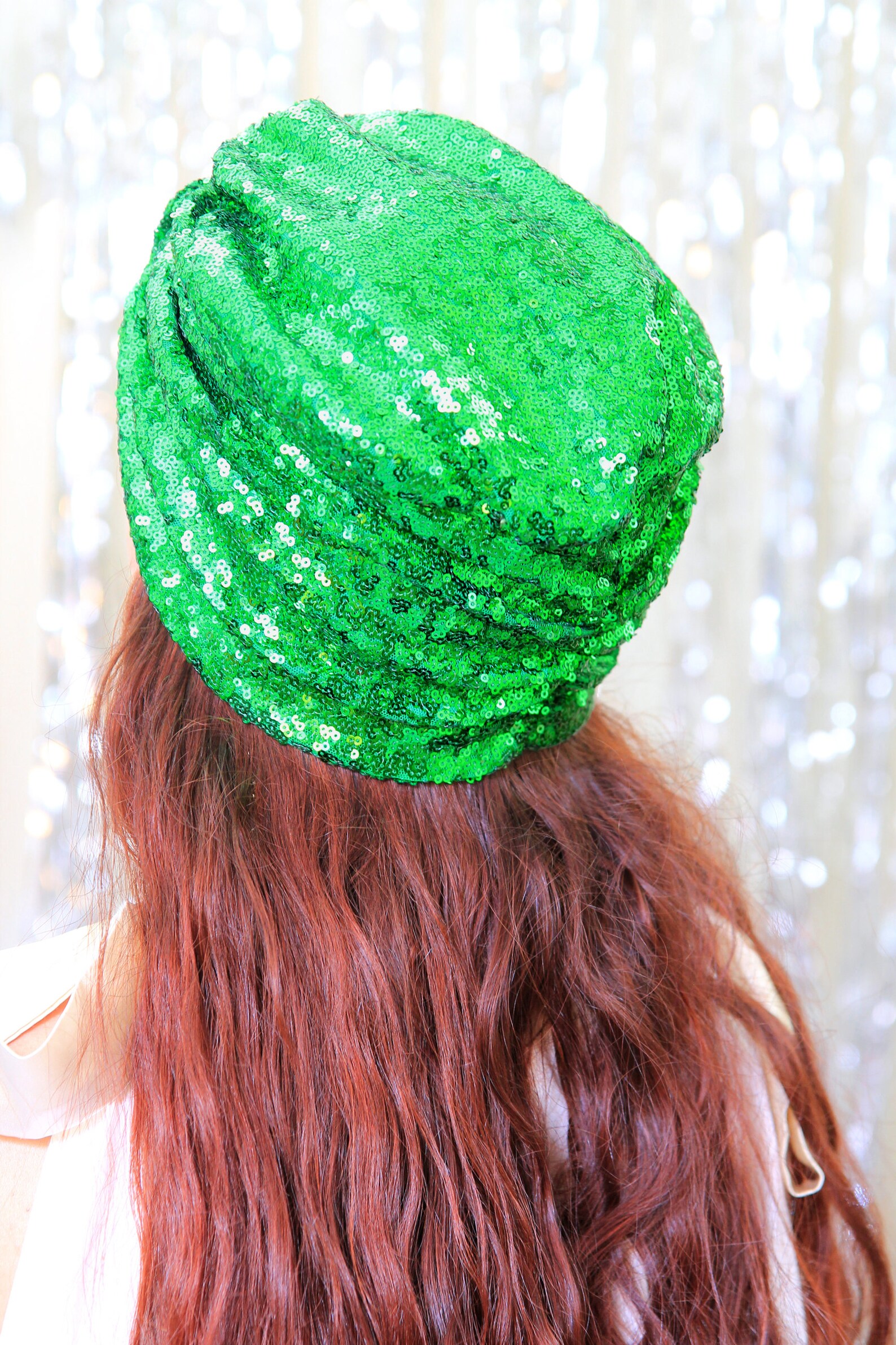 Green Sequin Turban St. Patrick's Day Stye Women's | Etsy