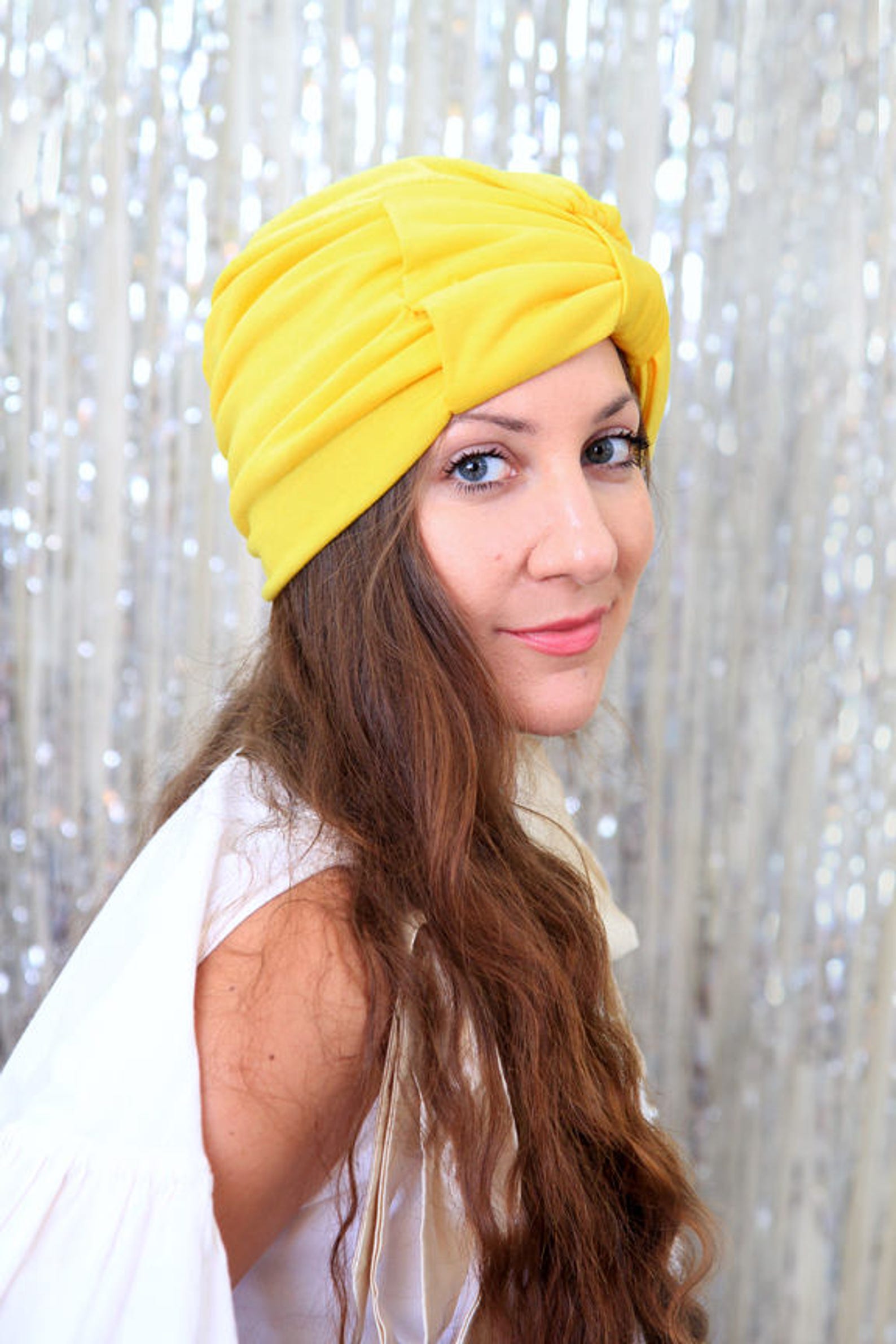 Yellow Turban With Bow Fashion Hair Turbans for Women in - Etsy
