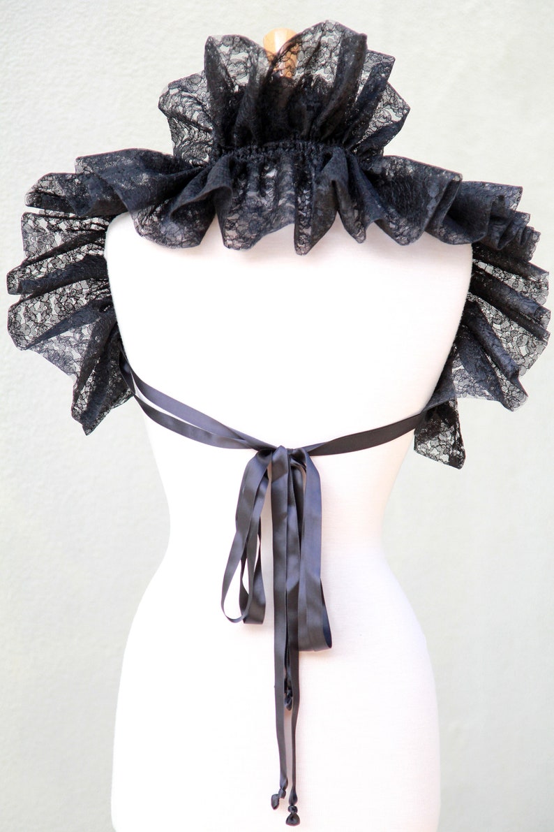 Victorian Black Lace Collar - 2 Piece Set - Including a Lace Choker ...