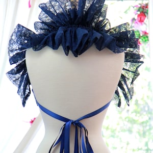 Victorian Navy Blue Lace Collar - 2 Piece Set - Including a Lace Choker ...