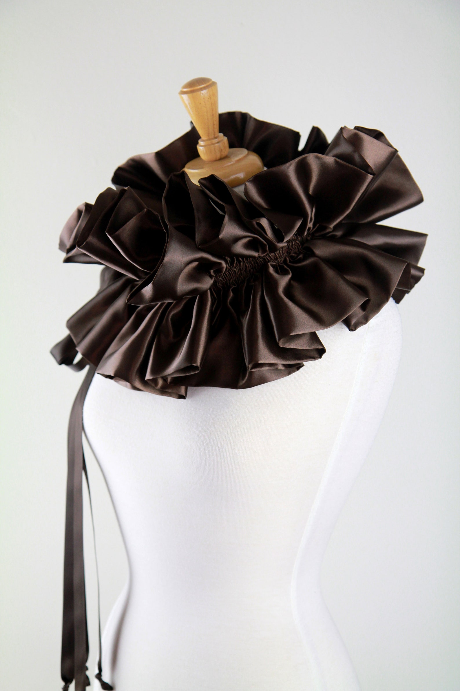 Chocolate Brown Satin Bolero, Shrug, Collar - Regency Costume or ...