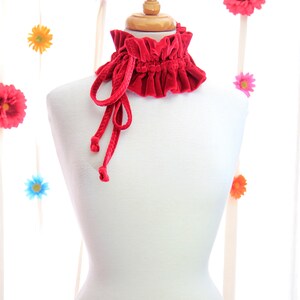 Red Velvet Collar - Victorian Style Fashion Collars - Women's Velvet ...