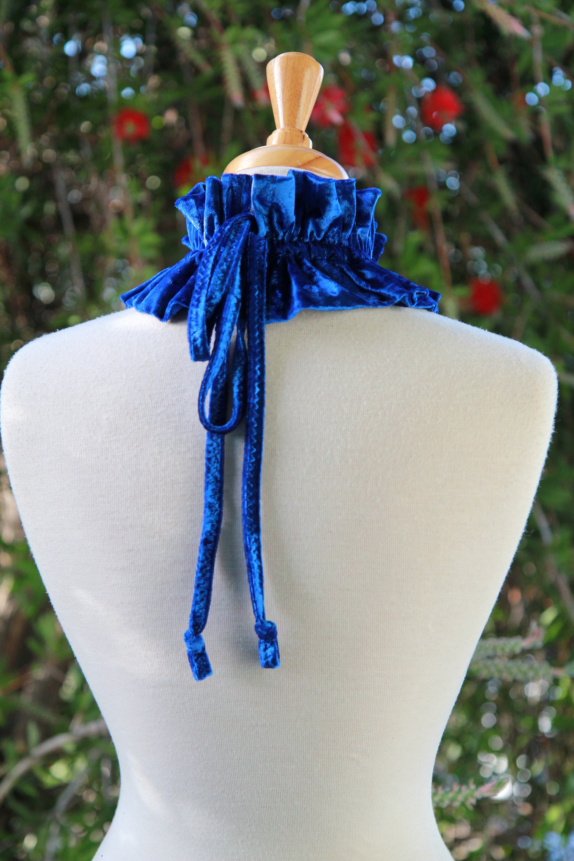 Victorian Choker Collar in Royal Blue Crushed Velvet - Lots of Colors ...