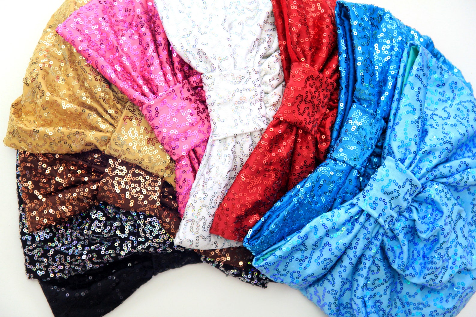 Gold Sequin Turban - Women's Turban Headwrap With Sequins - Mardi Gras ...